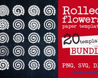 ROLLED FLOWER Svg,paper Flower Svg Cut File for Cricut Silhouette ...