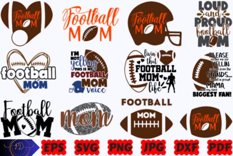 Football SVG Bundle L Funny Football SVG L Cut File L Cricut L Clip Art ...