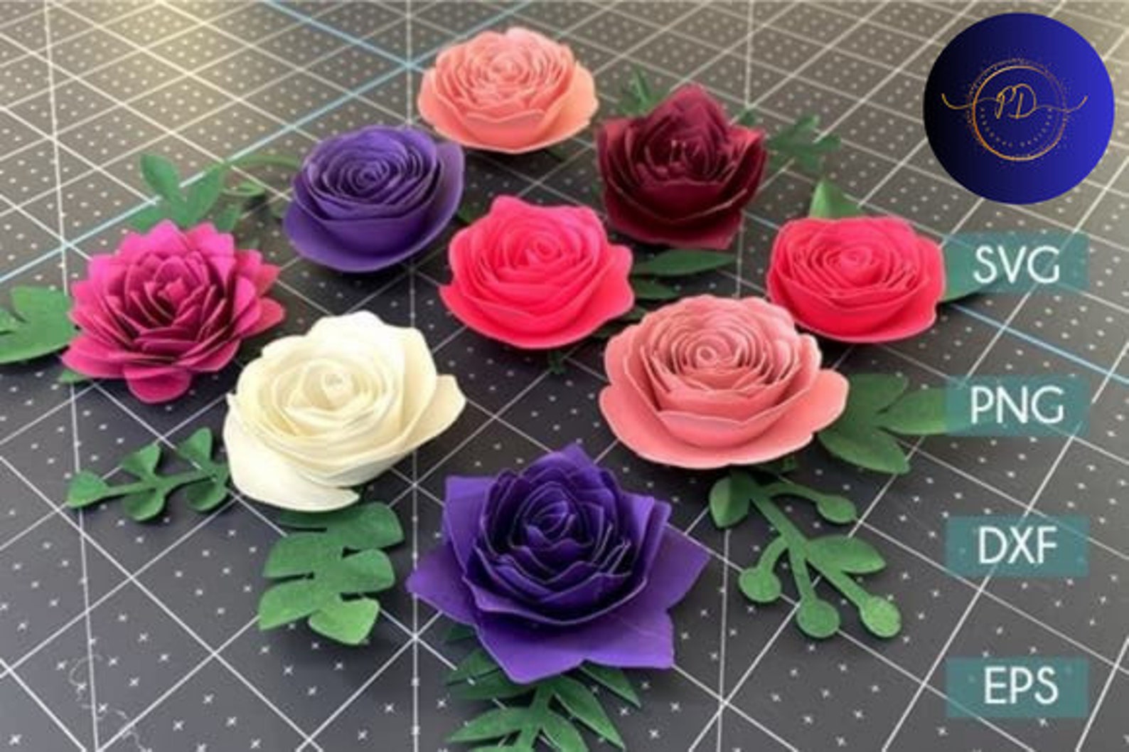 ROLLED FLOWER SVG, Paper Flower Svg Cut File for Cricut Silhouette ...