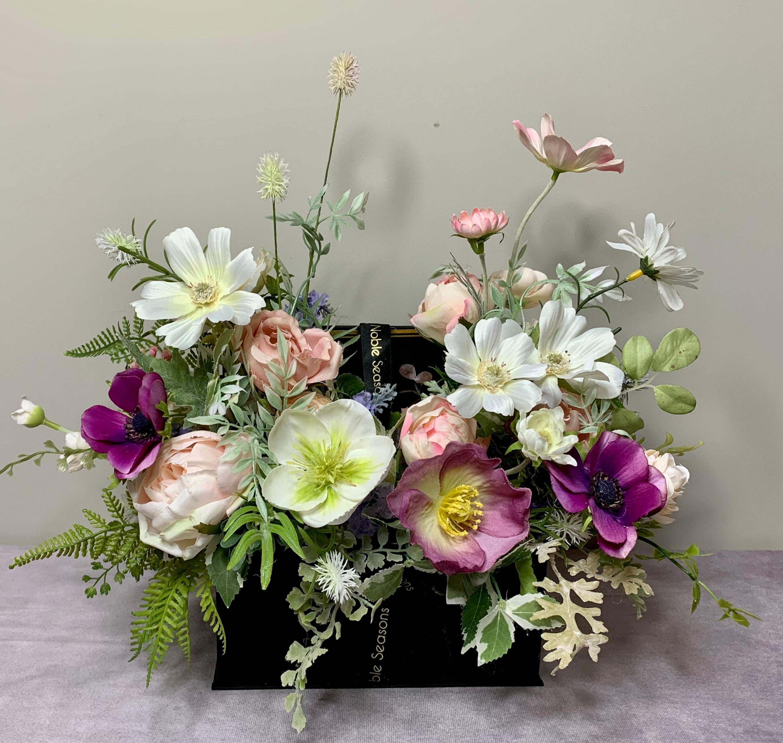 Silk Fake Flower Arrangement in a Vase Real Touch Flowers - Etsy