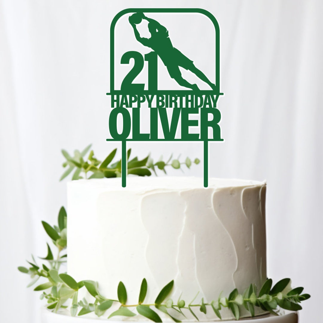 Personalised Goalkeeper Birthday Cake Topper Custom Cake Decoration - Etsy