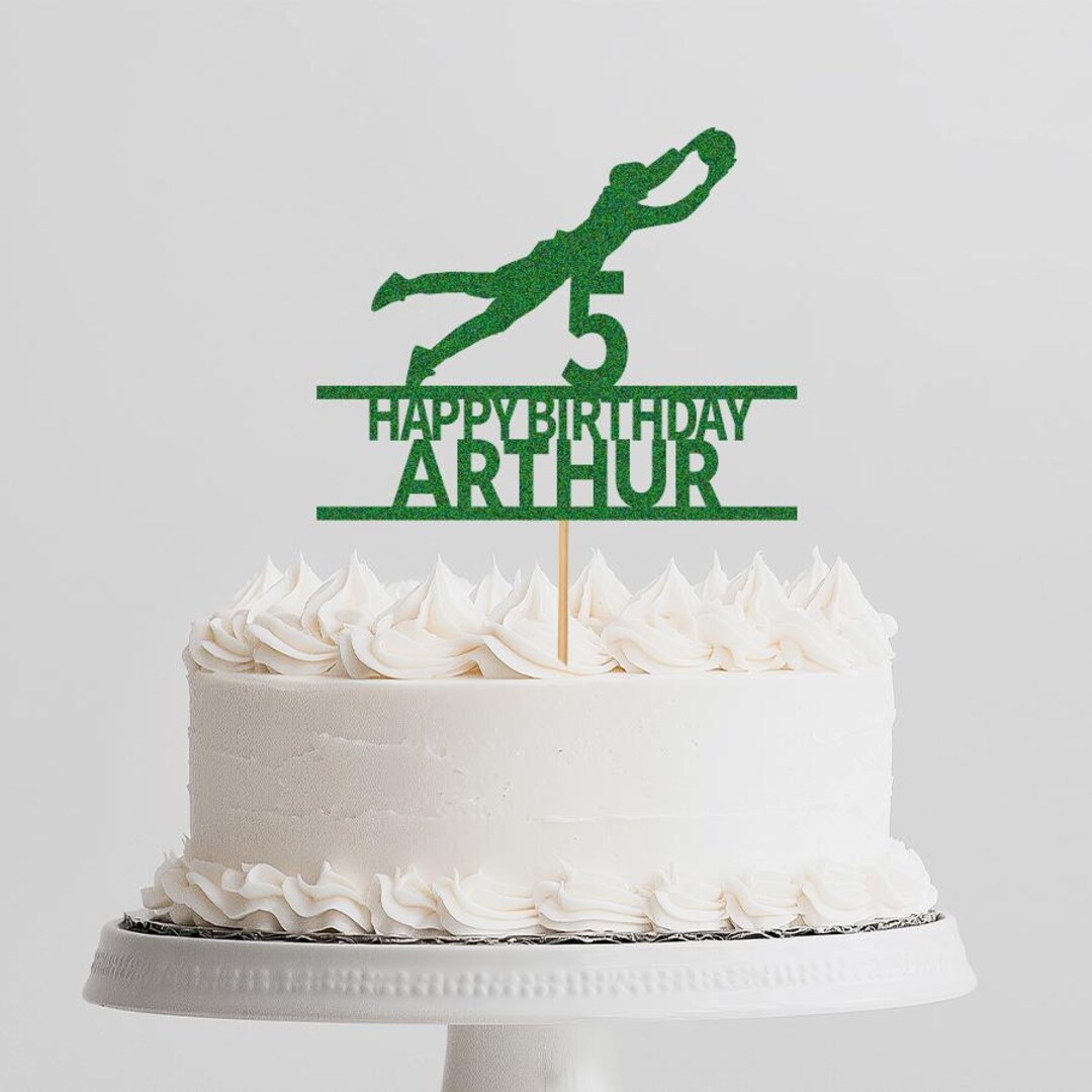 Personalised Football Keeper Cake Topper Any Name & Age ...