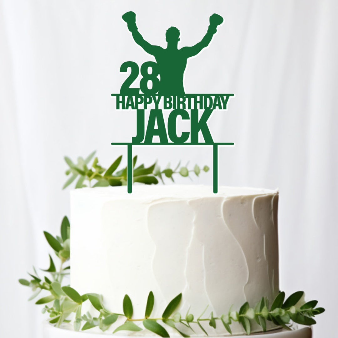 Personalised Boxer Birthday Cake Topper Custom Cake Decoration for ...