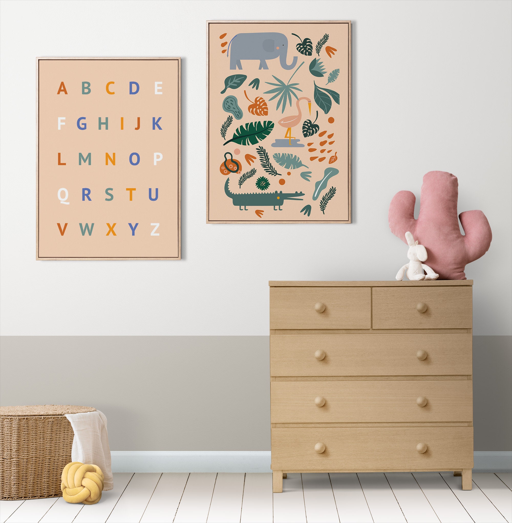 3 Printable Animal and Alphabet Posters (variable Sizes Included) - Etsy