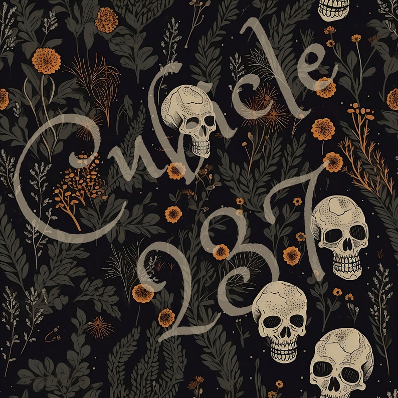 Dark Enchantment: Gothic Cottagecore Digital Patterns, Seamless Pattern ...