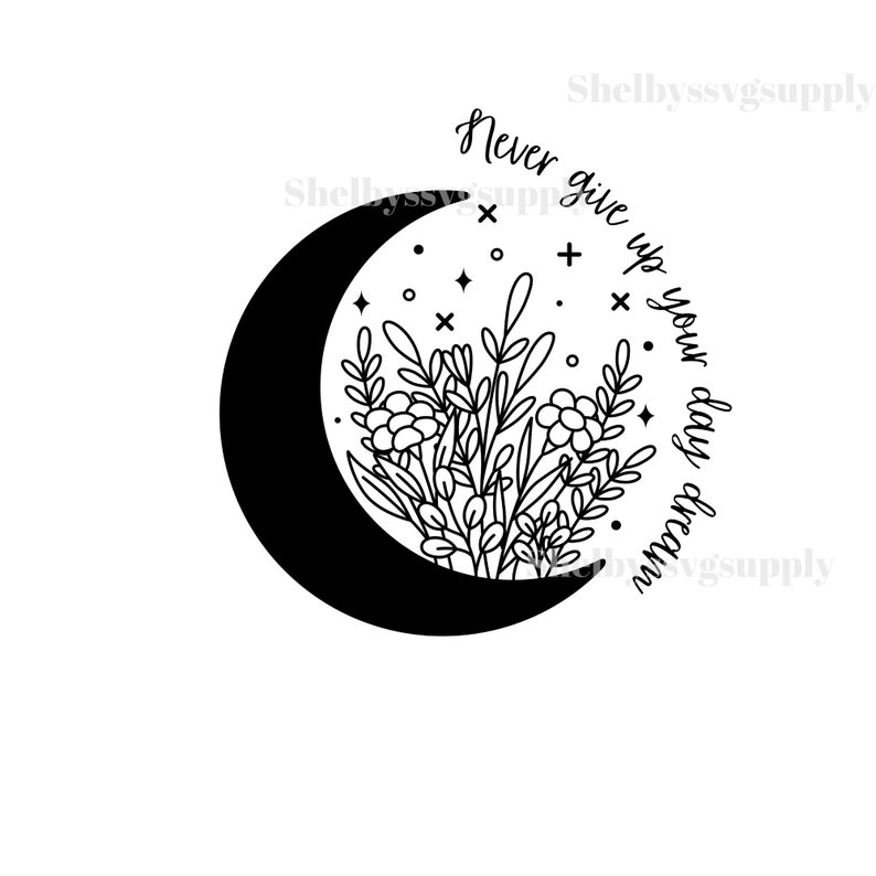 Moon Svg Crescent Moon Svg Celestial Svg Mystical Svg Inspirational