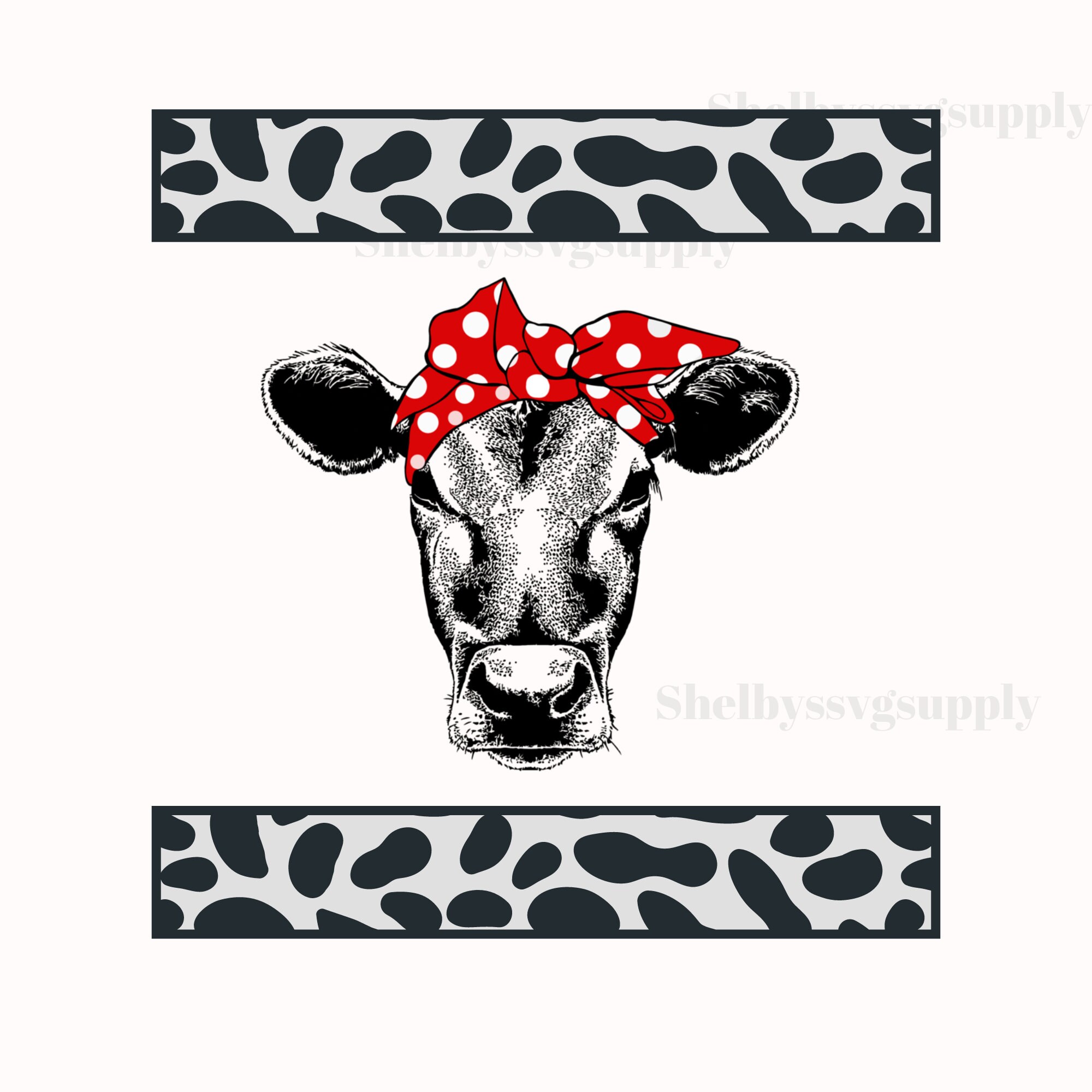 Cow Svg, Cow Bandana Svg, Cow Print Svg, Cow Face Svg, Highland Cow Svg ...