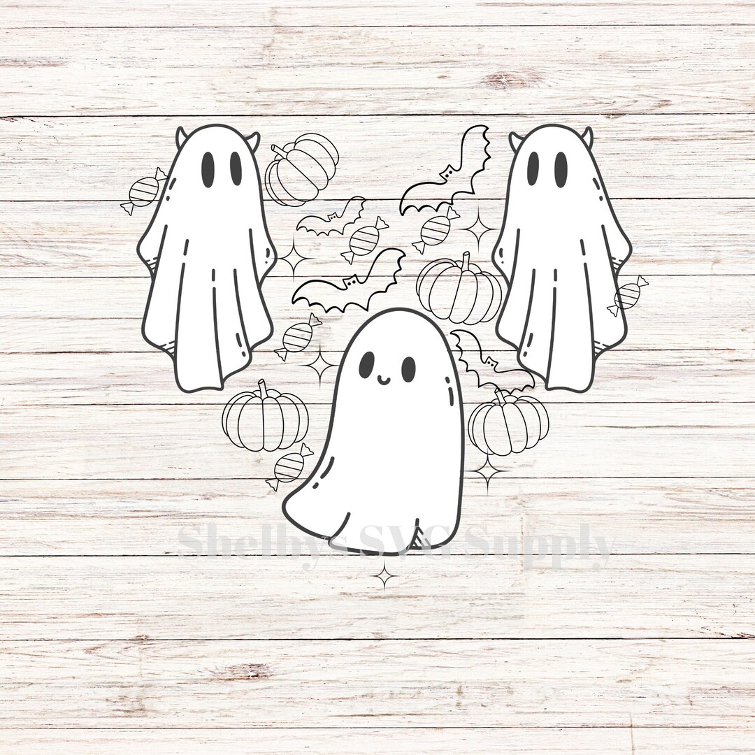 Cute Ghost Svg, Ghost Svg, Spooky Season Svg, Halloween Svg, Spooky Svg ...