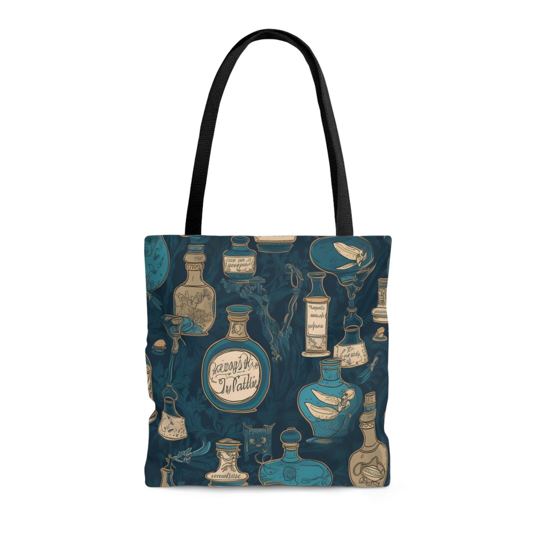 Apothecary Potion Bottle Tote Bag, Witchy Tote - Spooky Bag to Hold ...