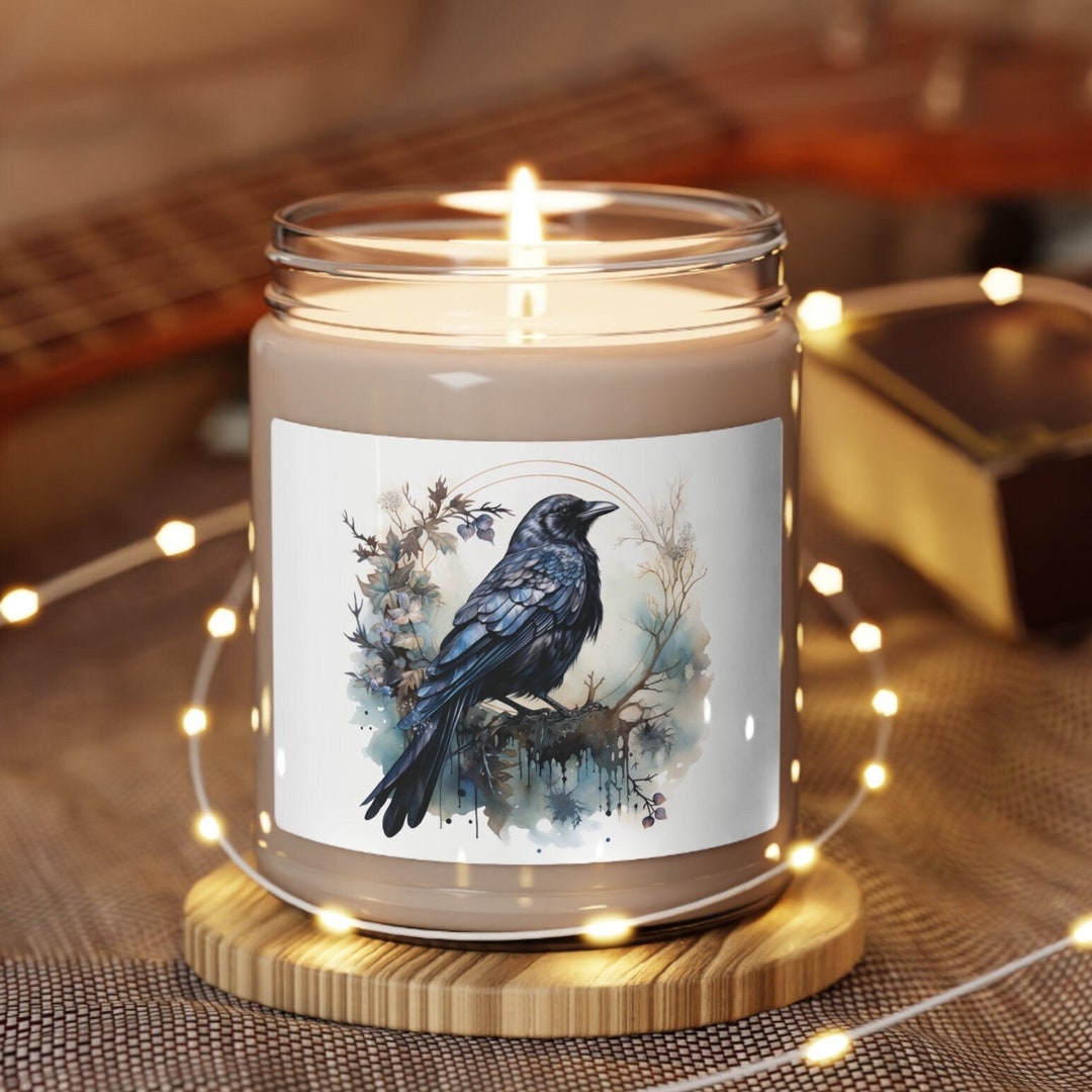 Crow Candle, Witchy Core, Crows Gift, Birds, Crow Raven, Crow Gift ...