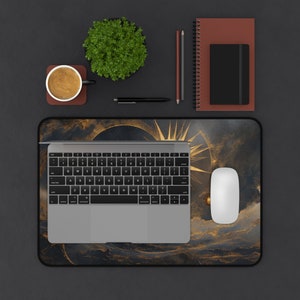 Sun Moon Stars Desk Mat ,celestial Desk Mats Mouse Pads, Desk Pad Moon ...