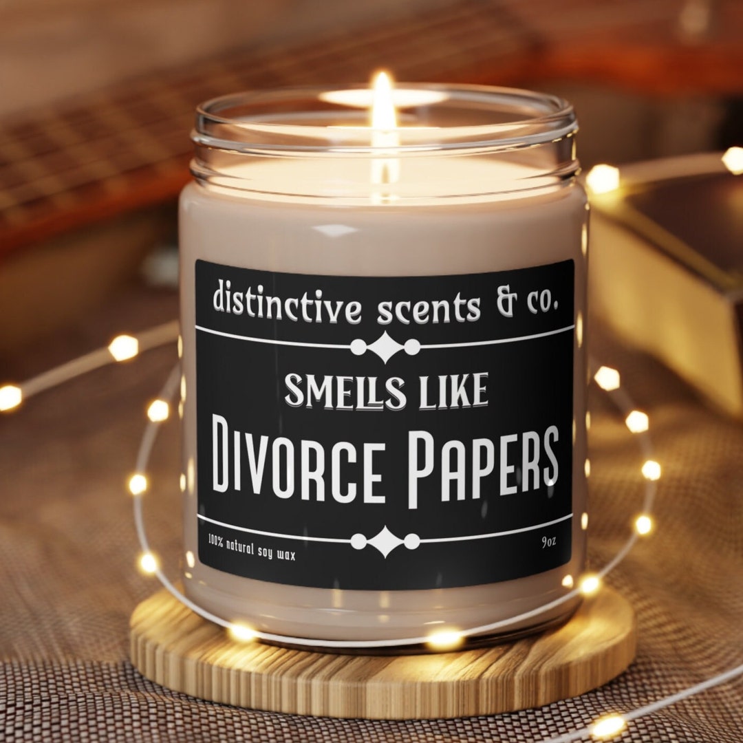 Divorce Papers, Divorce Gift, Adult Humor, Custom Candle, Funny Gift ...