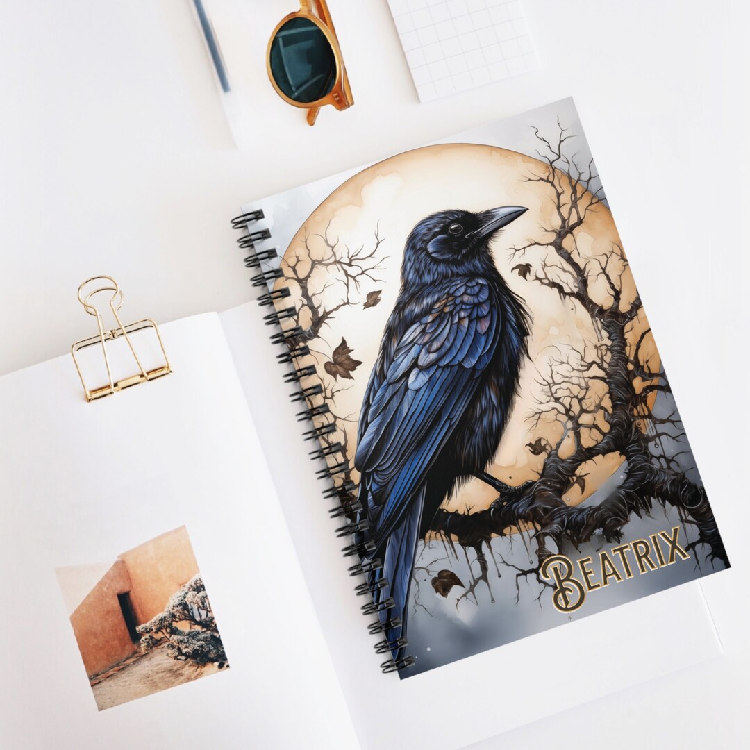 Crows Personalized Spiral Notebook - Ruled Line, Birds, Black Birds ...