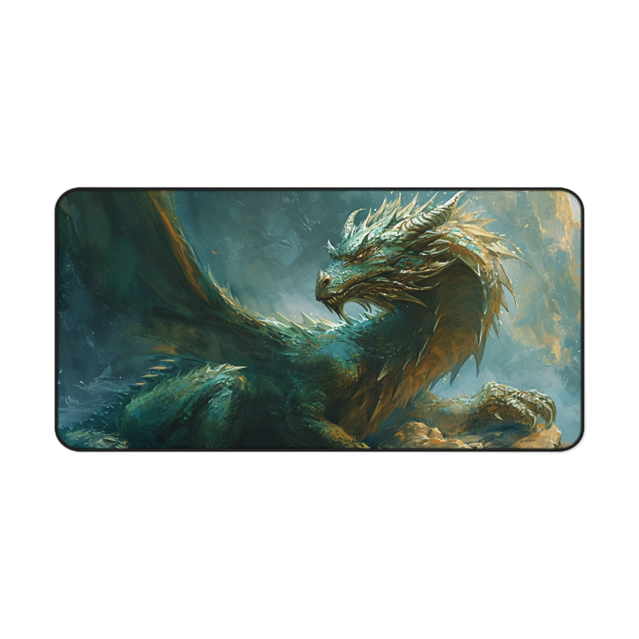 Desk Mat Dragon, Dragons Mouse Pad, Mystical Desk Pad Fantasy, Sci-fi ...