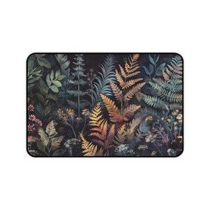 Ferns Boho Desk Mat, Cottage Core Mouse Pad, Desk Pad Flowers, Office ...