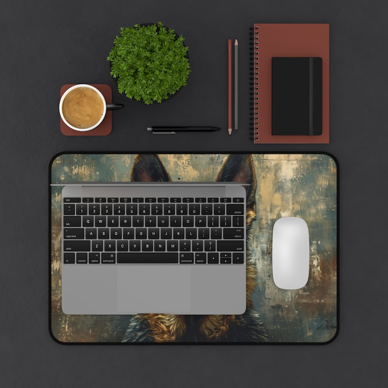 German Shepherd Desk Mat, Industrial Dogs Mouse Pad, GSD Desk ...