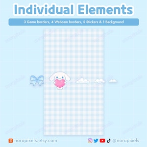 Puppy Tiktok Stream Pack | Blue Tiktok Live Stream Overlays | Vertical ...