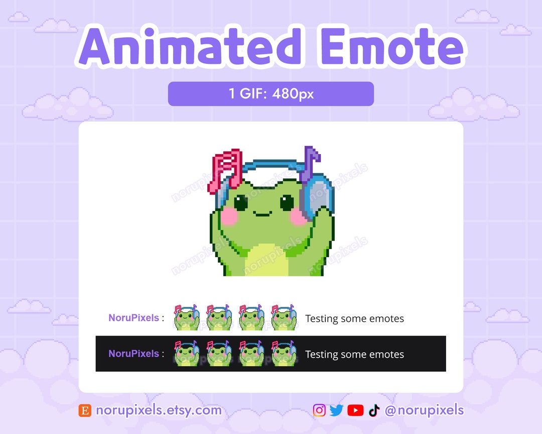 Animated Frog Jam Emote for Twitch Stream | Frog Vibing Twitch Emote - Etsy