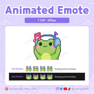 Animated Frog Jam Emote for Twitch Stream | Frog Vibing Twitch Emote - Etsy