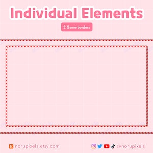 Christmas Stream Overlay Set for Twitch | Candy Cane Holiday Twitch ...