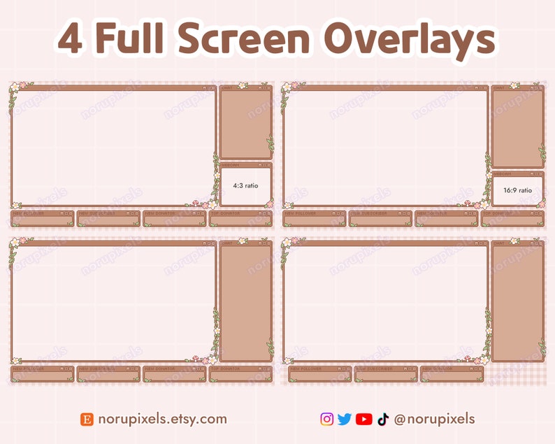 Cozy Forest Cottagecore Stream Overlay Set for Twitch | Wooden ...