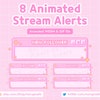 Love Pink Animated Stream Alerts for Twitch Kawaii Valentines Stream ...