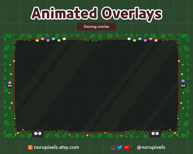 Animated Soot Sprite Stream Package, Cozy Pixel Art Forest Twitch ...