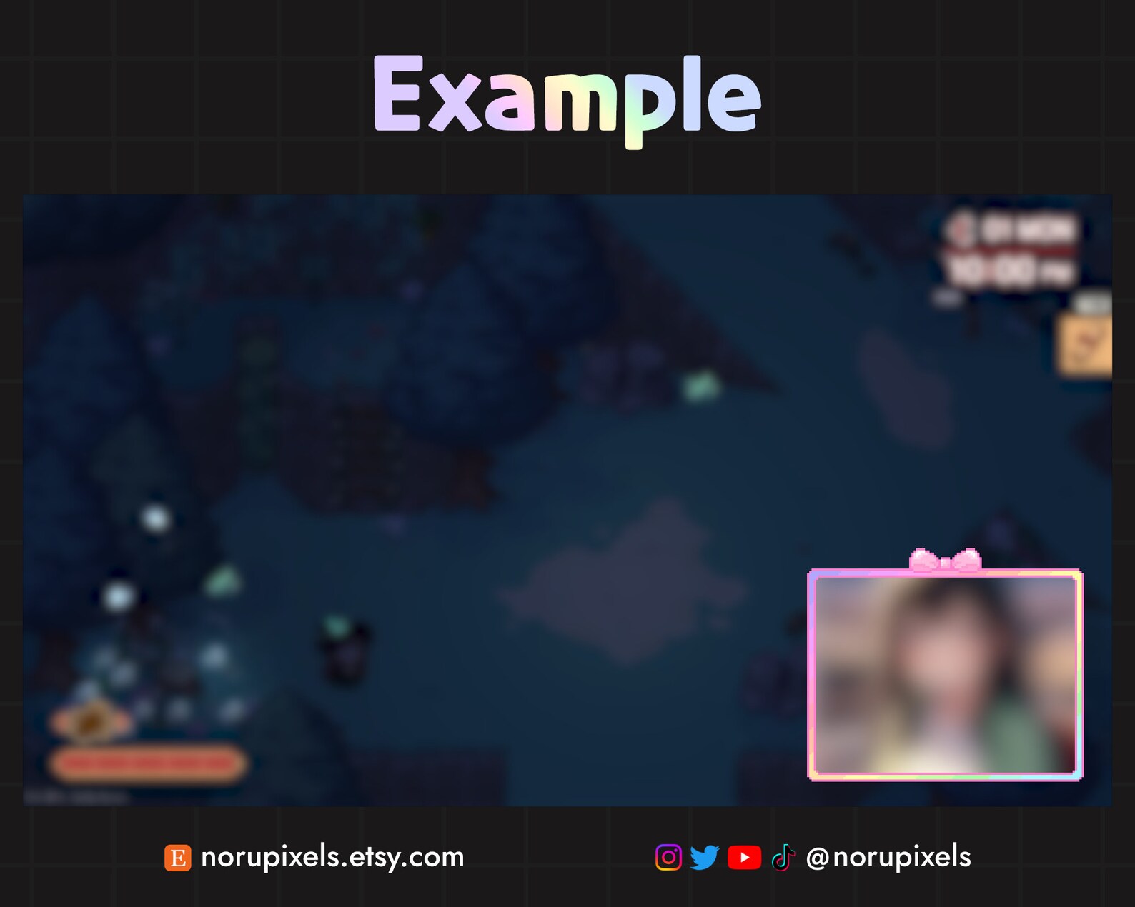 Pastel Aesthetic Rainbow Webcam Border for Twitch Stream | Kawaii ...