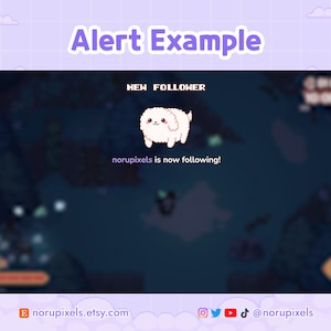 Animated White Poodle Dog Twitch Alert | Stream Alert Cute Dog | Puppy ...