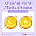 Gold Moon Star Pixel Coin Sparkles Token for Twitch Channel Points Icon ...