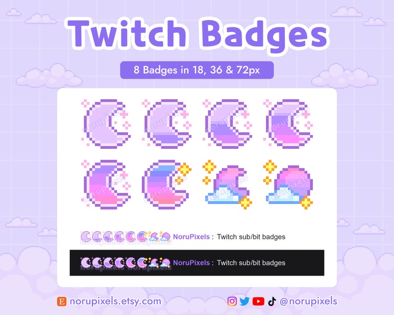 Pastel Aesthetic Twitch Stream Overlay Package Pastel Sky Animated ...