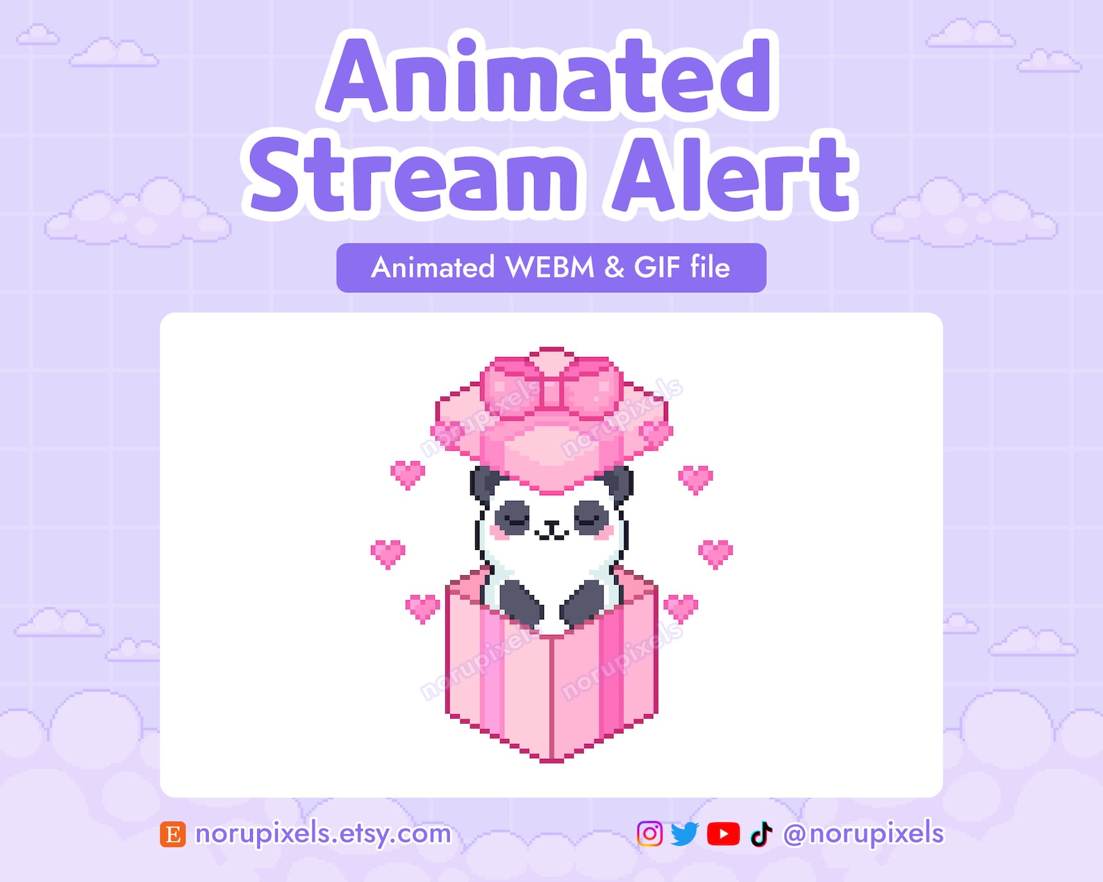 Panda Gifted Sub Stream Alert | Animated Gifted Sub Alert for Twitch ...