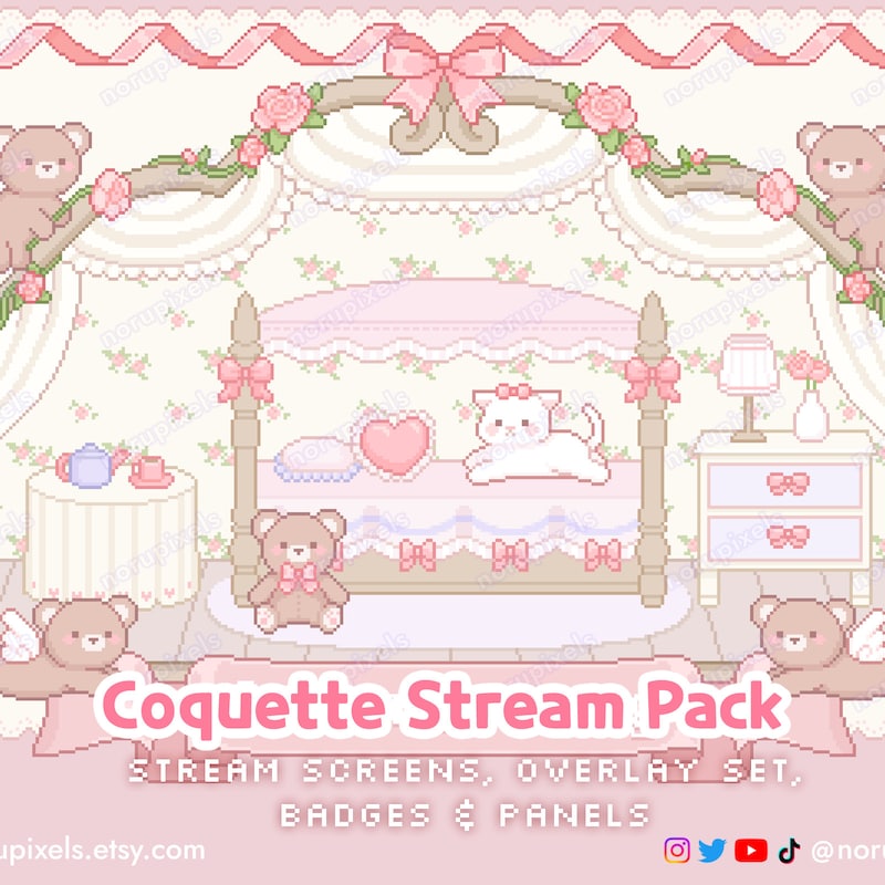 Coquette Twitch Banner - Etsy