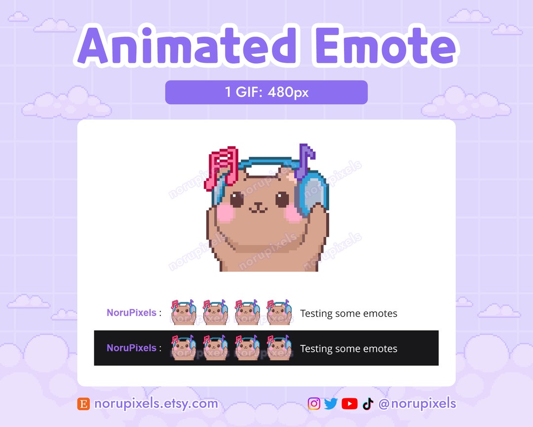 Jamming Bear Emote for Twitch Stream | Animated Vibing Bear Twitch ...