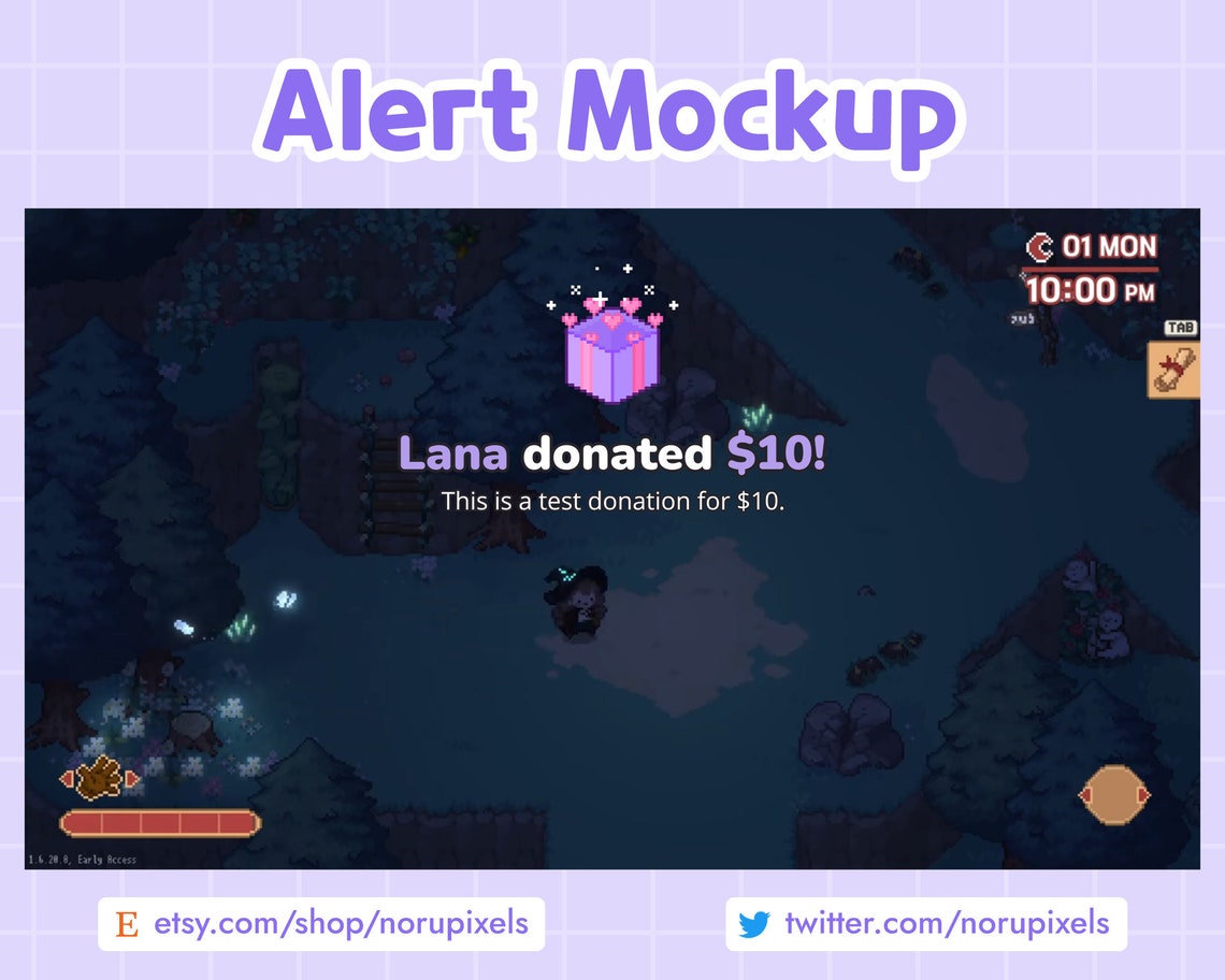 Animated Cute Pixel Gift Stream Alert Animated Twitch Alert - Etsy ...