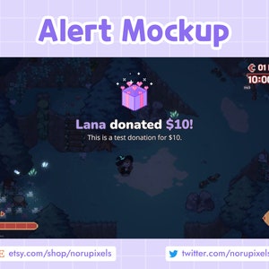 Animated Cute Pixel Gift Stream Alert | Animated Twitch Alert | Gifted ...