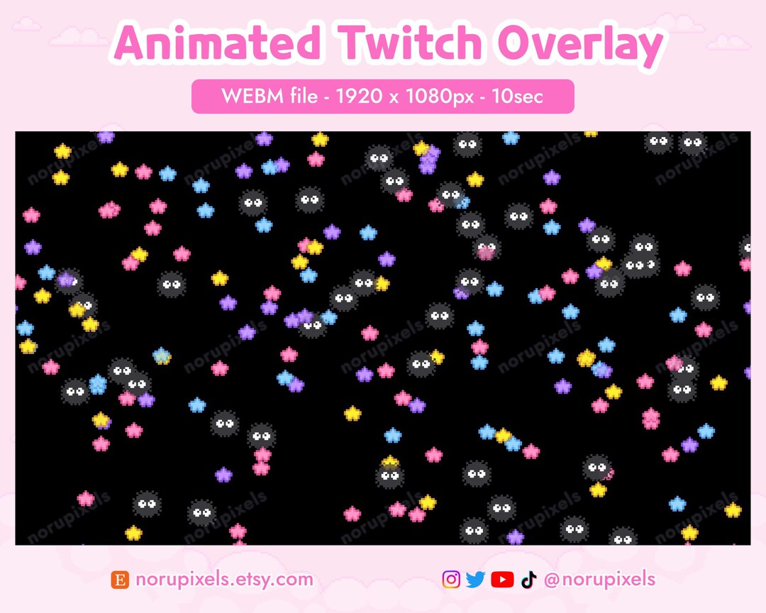 Soot Sprite Stars Full Screen Twitch Stream Overlay With Transparent ...