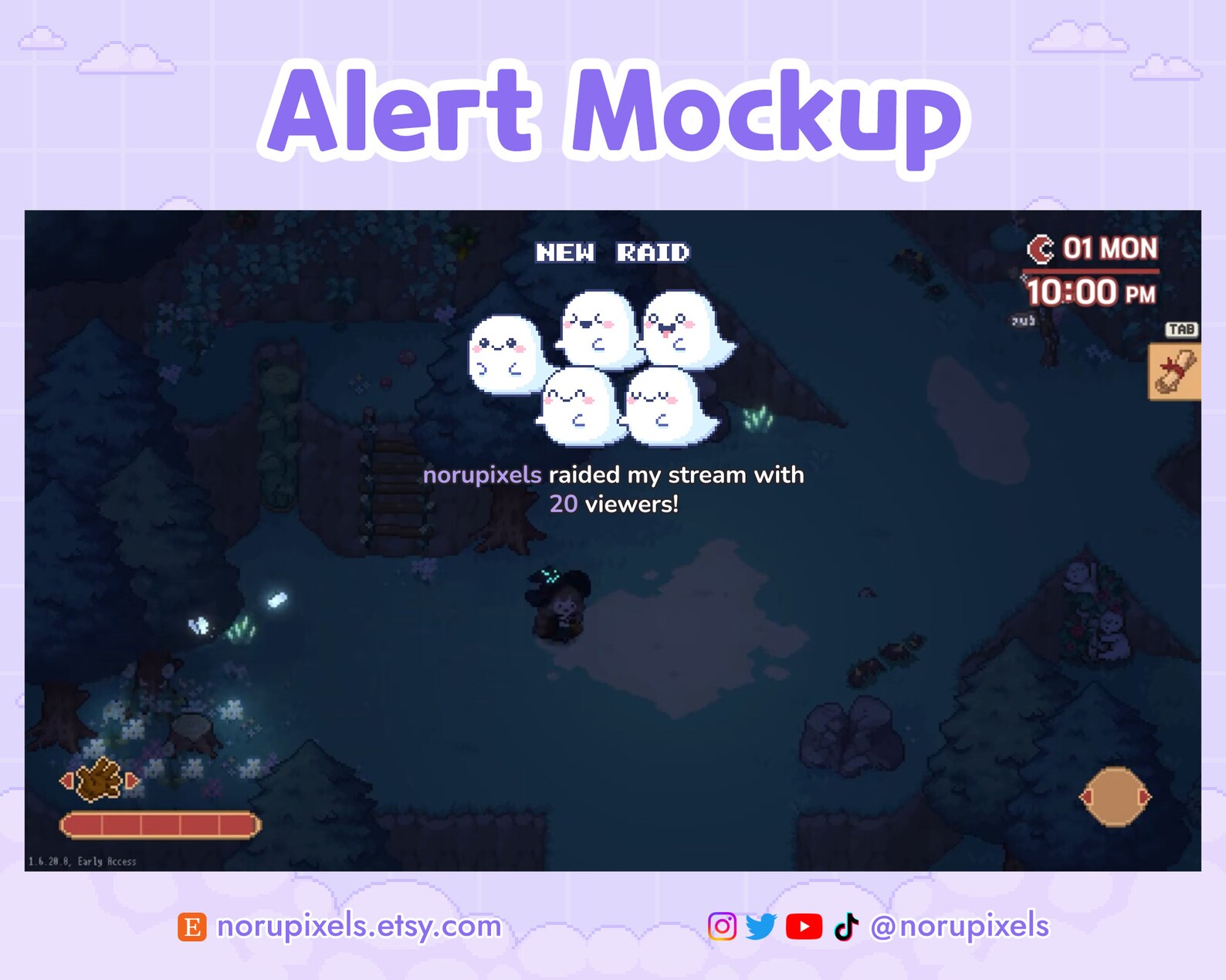 Animated Ghost Raid Stream Alert | Ghost Twitch Alert | Cute Spooky ...