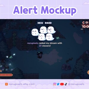 Animated Ghost Raid Stream Alert | Ghost Twitch Alert | Cute Spooky ...