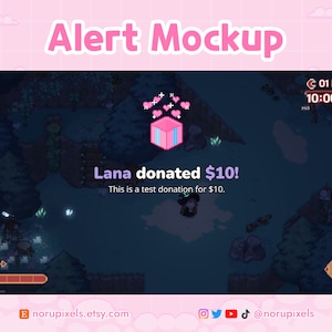 Animated Cute Pixel Gift Stream Alert | Animated Twitch Alert | Gifted ...