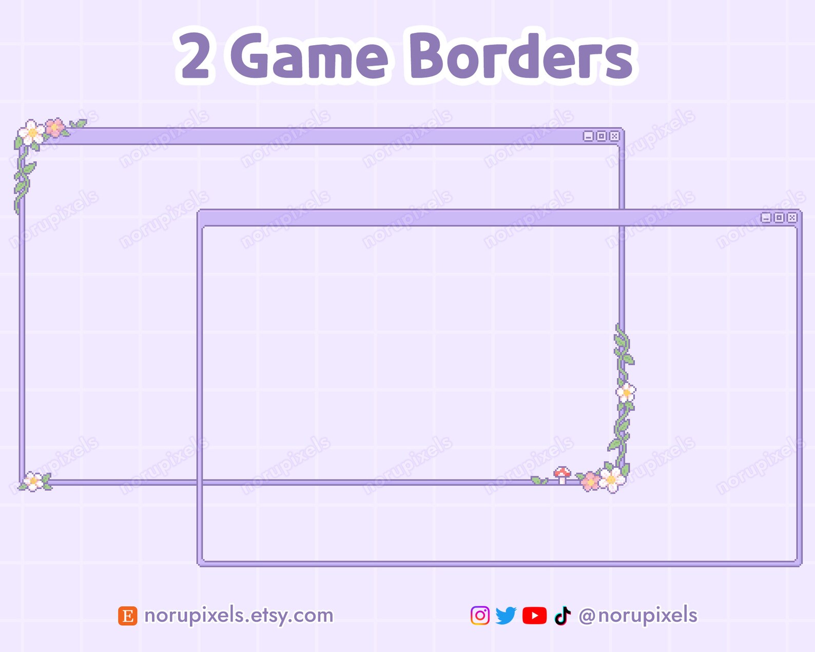Lavender Cottagecore Stream Overlay Set for Twitch | Forest Aesthetic ...