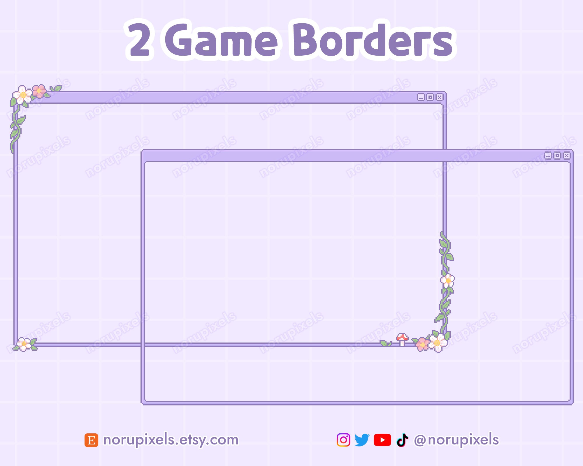 Lavender Cottagecore Stream Overlay Set for Twitch | Forest Aesthetic ...