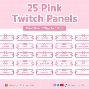 Pink Bunny Twitch Stream Pack | Pastel Pink Valentines Stream Overlay ...