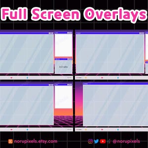 Retro Windows Vaporwave Twitch Stream Overlay Pack | Windows 95 Sunset ...