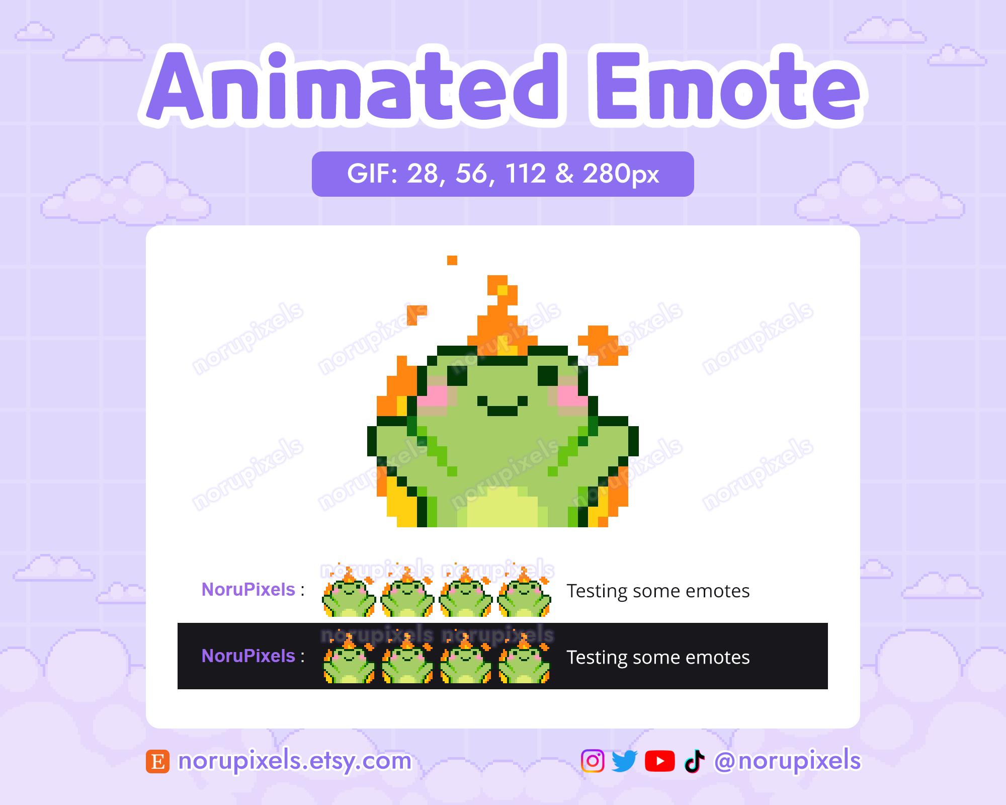 Animated Frog Fire Emote for Twitch Stream | Let It Burn Hellmo Frog ...