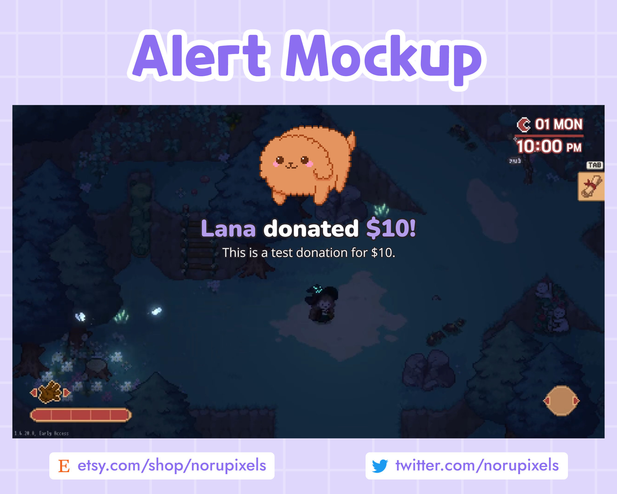 Animated Pixel Cavoodle Cavapoo Dog Twitch Alert Puppy Stream Alert ...