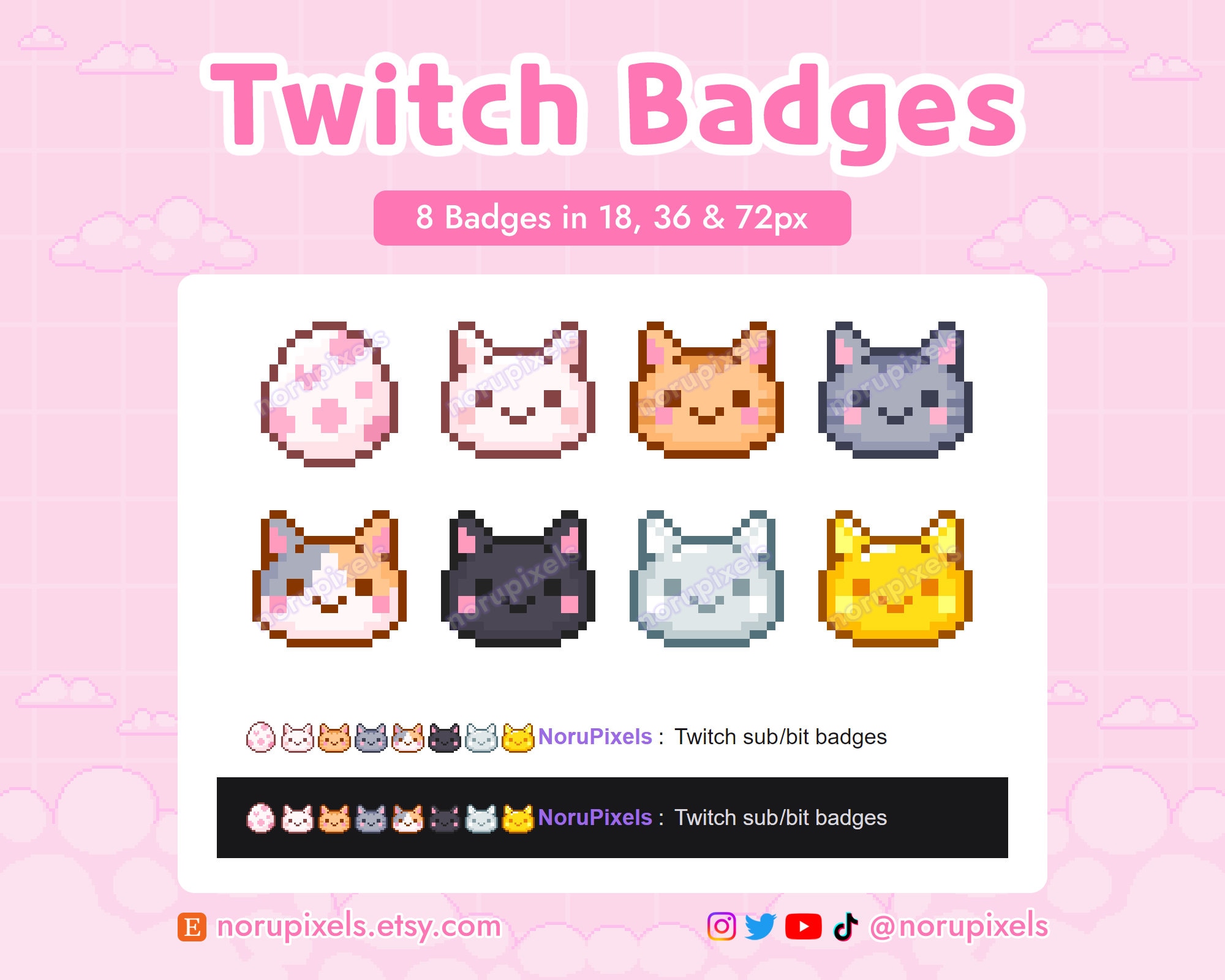 Bongo Cat Twitch Stream Overlay Package Retro Gaming White Cat Animated ...