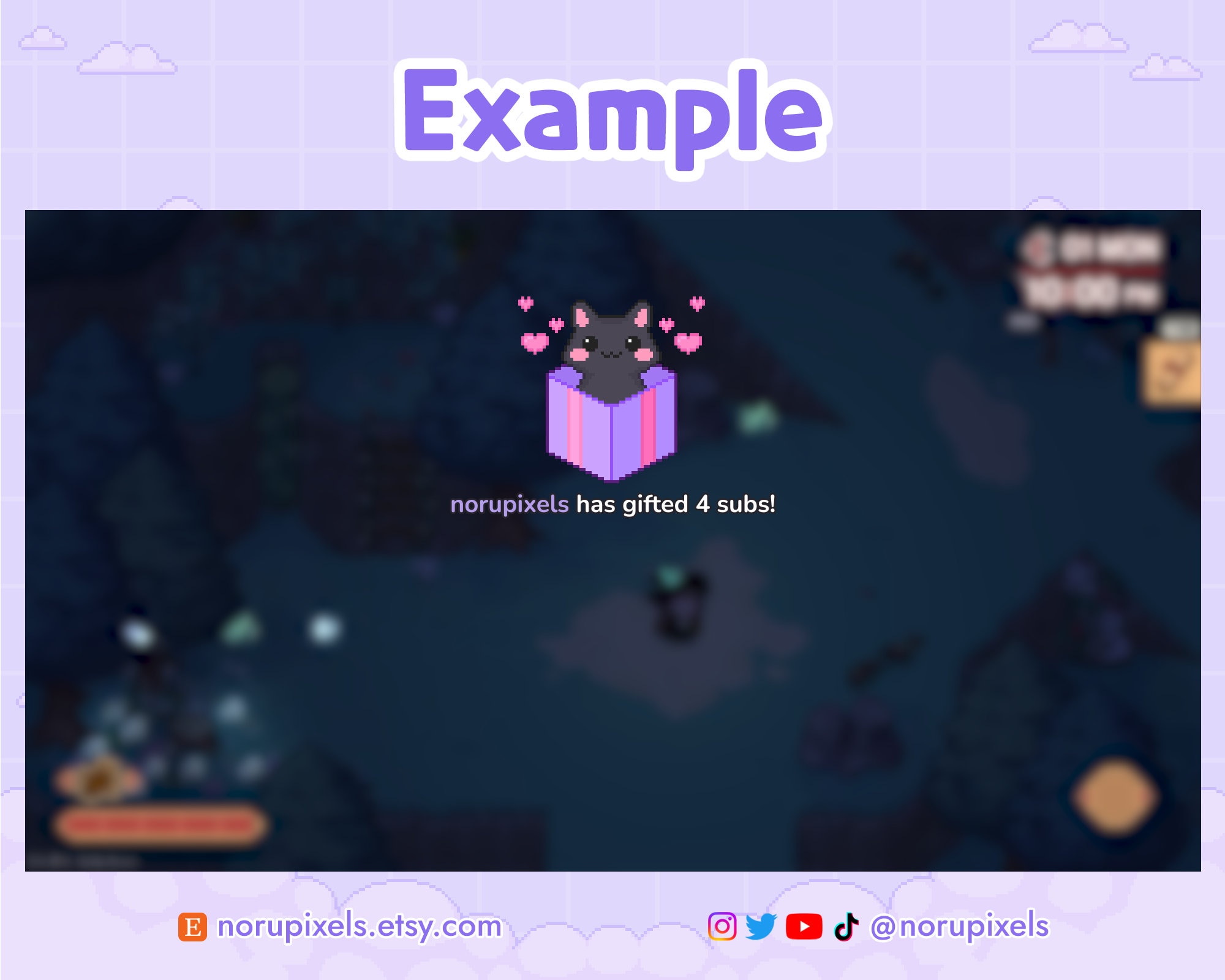 Black Cat Gifted Sub Stream Alert | Animated Gifted Sub Alert for ...