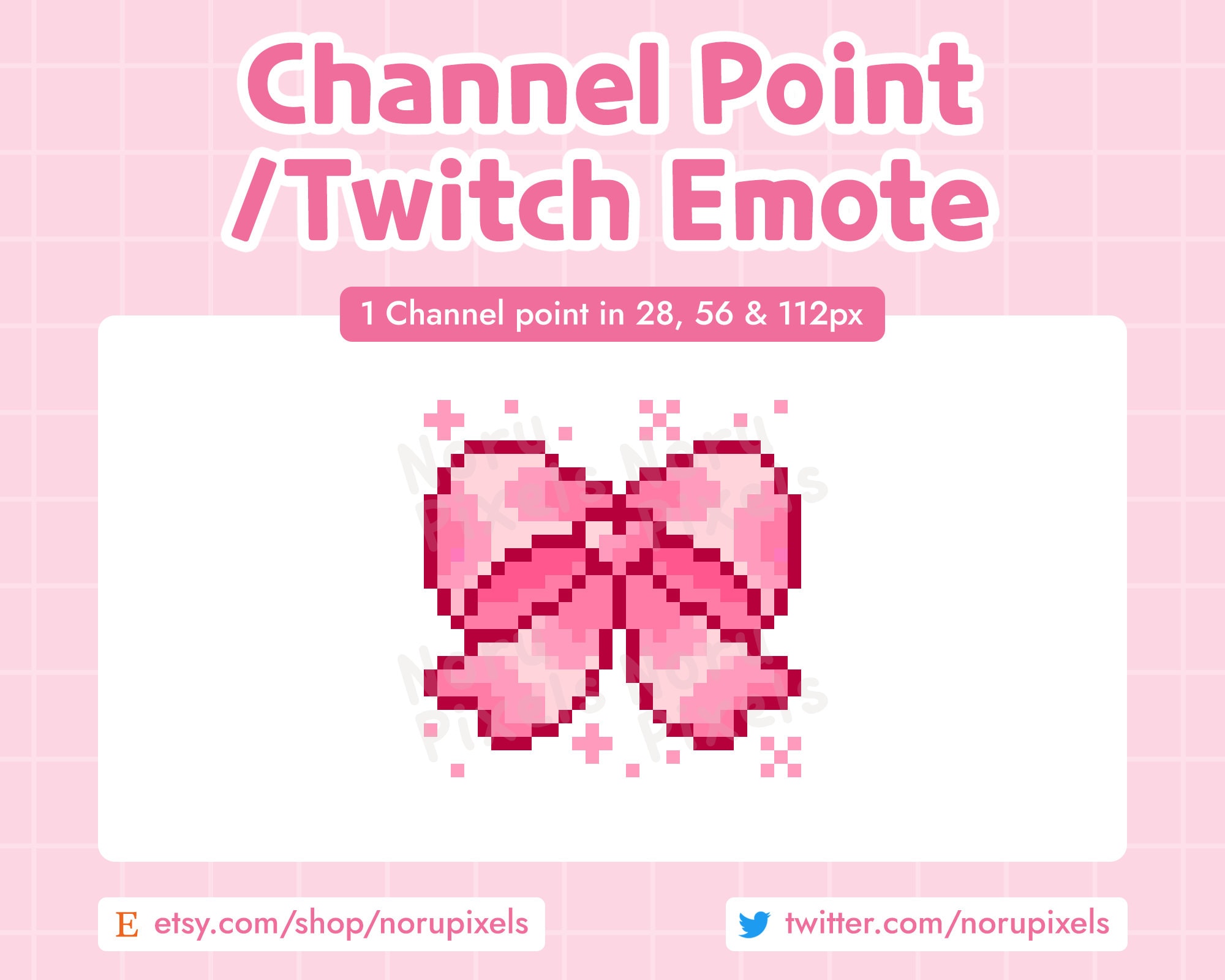 Cute Pink Ribbon Bow Pixel for Twitch Channel Points Icon - Etsy