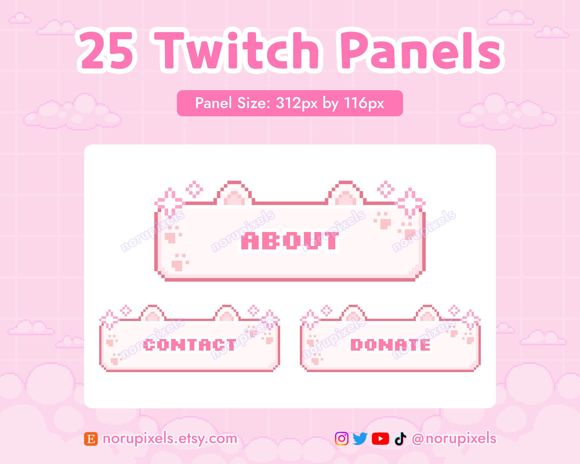 Bongo Cat Twitch Stream Overlay Package Retro Gaming White Cat Animated